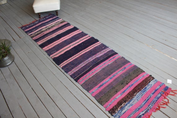 2'2x 8'ft RAG RUG Vintage Rag Rug Ethnic | Etsy