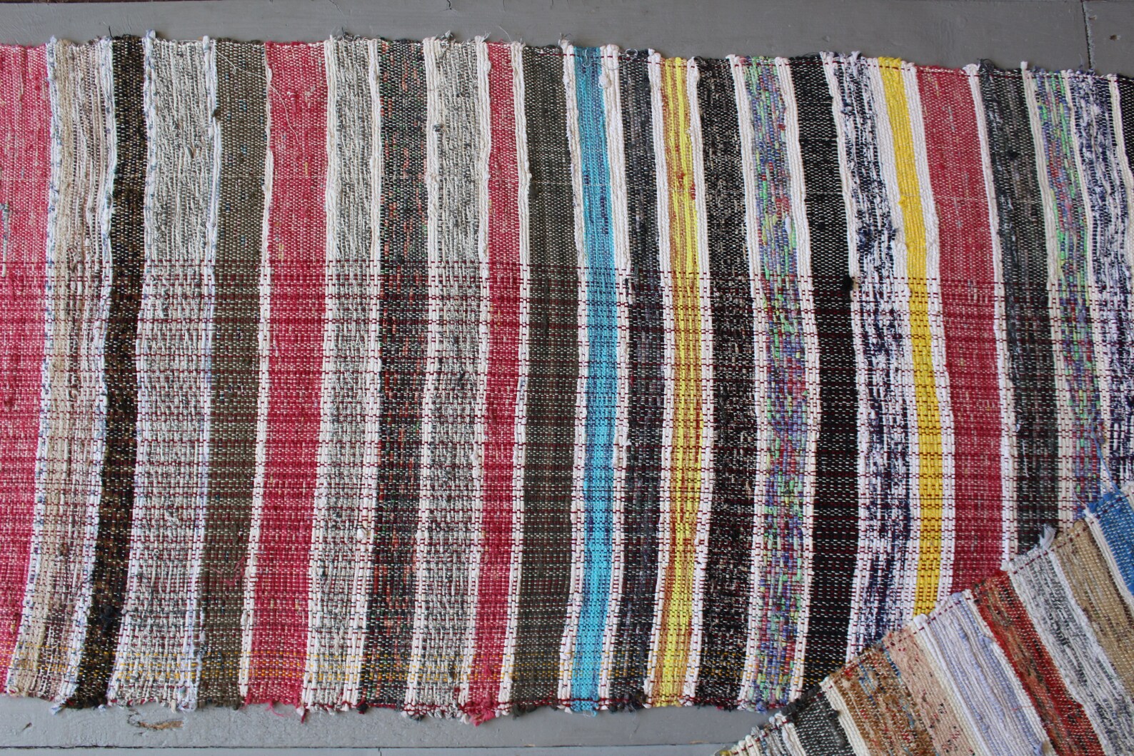 2'1x16'5 ft RAG RUG Runner Vintage Rag | Etsy