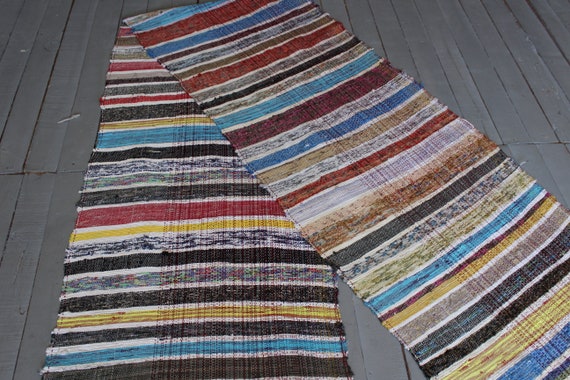 2'1x16'5 ft RAG RUG Runner Vintage Rag | Etsy