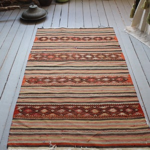 2'8"x4'9" Vintage Small Kilim,bohemian Striped Kilim Rug,ethnic,tribal ...