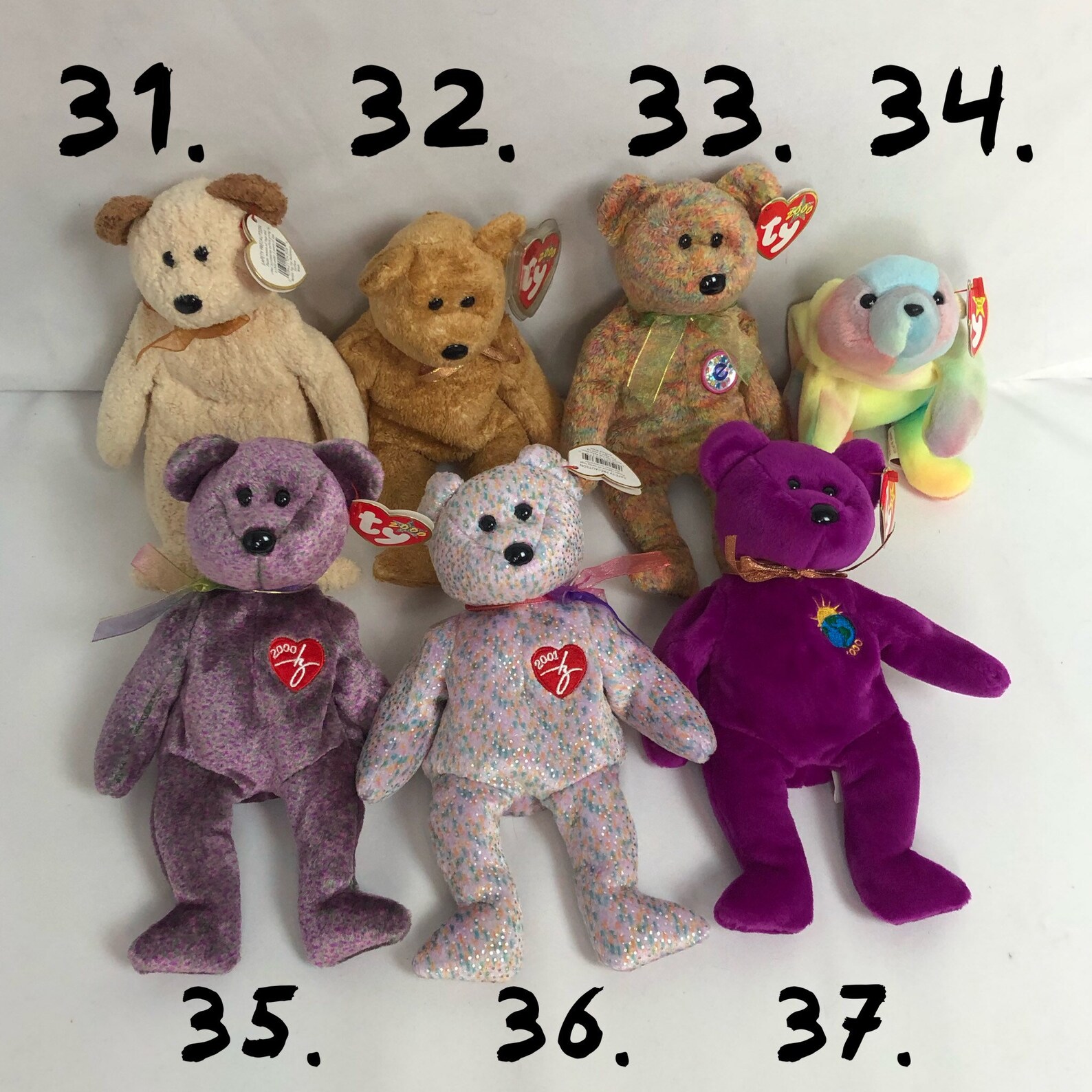 Birthday Beanie Babies / Birthstone Baby Bundle Lot / 80s | Etsy