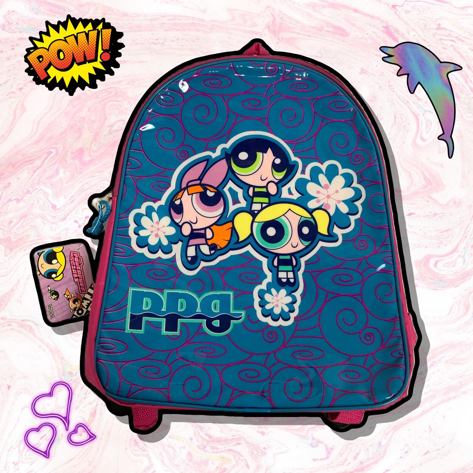 2000s Blue Powerpuff girls Mini Backpack / Powerpuff back pack | Etsy