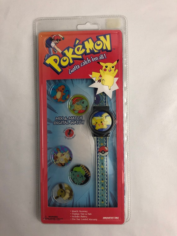 Vintage 1999 Pokemon Watches 90s Toy / Pikachu Viacom… - Gem