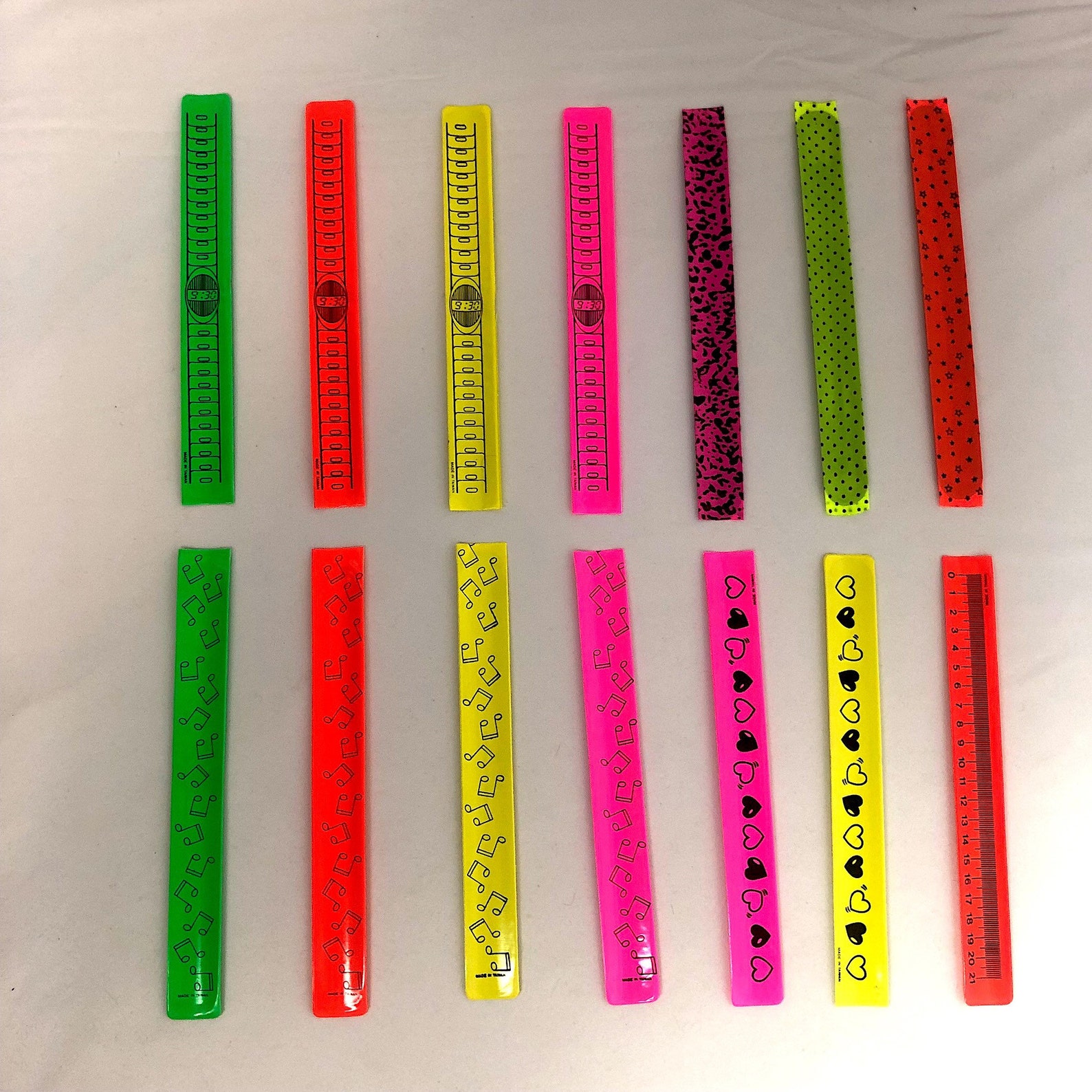 80s Neon Slap Bracelets / 1980s Made in Taiwan / Vintage Smack | Etsy ...