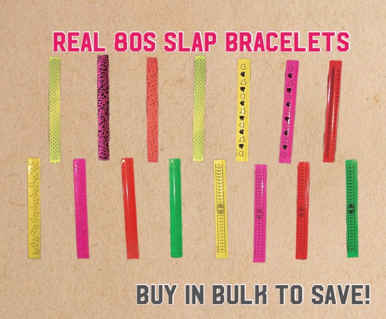 80s Neon Slap Bracelets / 1980s Made in Taiwan / Vintage Smack | Etsy