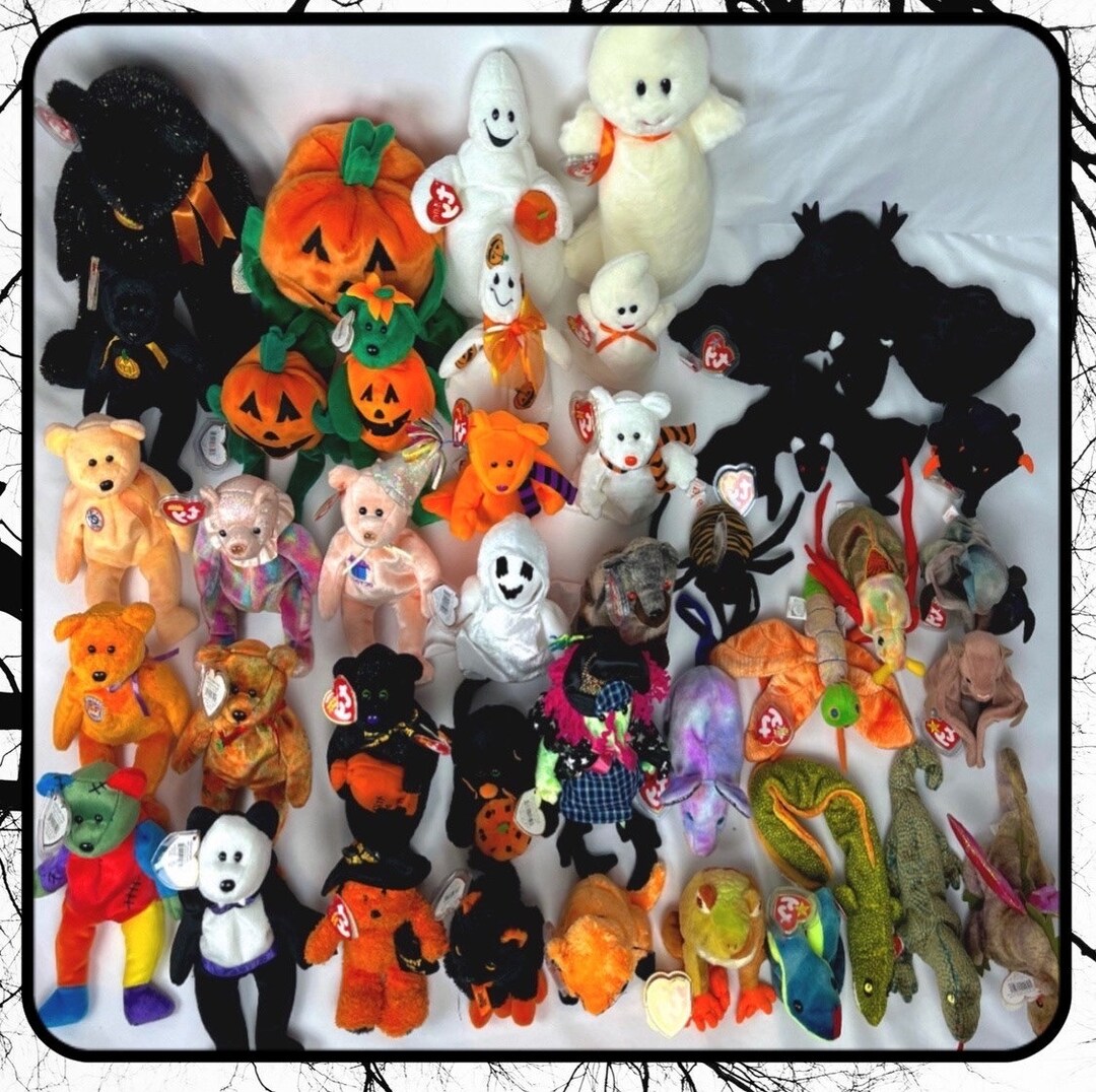 Halloween & Fall Beanie Babies Bundle Lot / Collectible Baby Stuffed ...