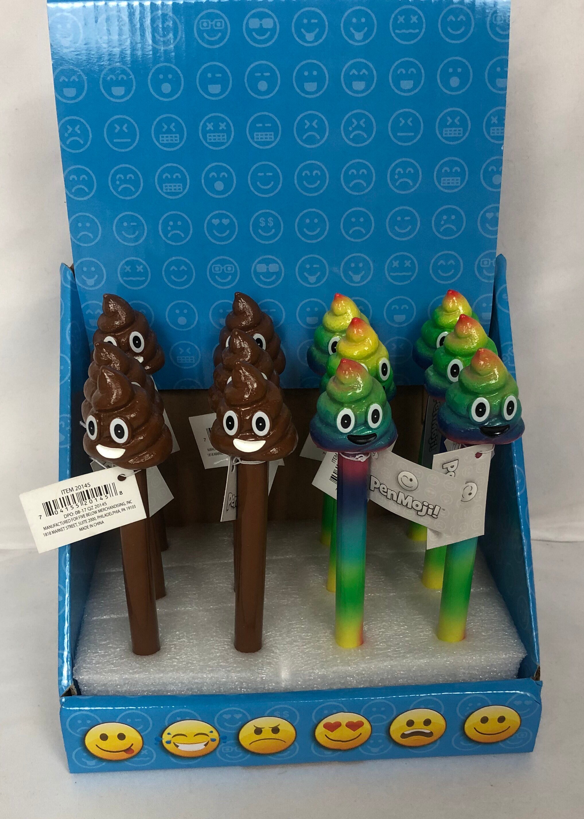 Poop Emoji Pens Rainbow Set Novelty Funny Kids Joke / | Etsy