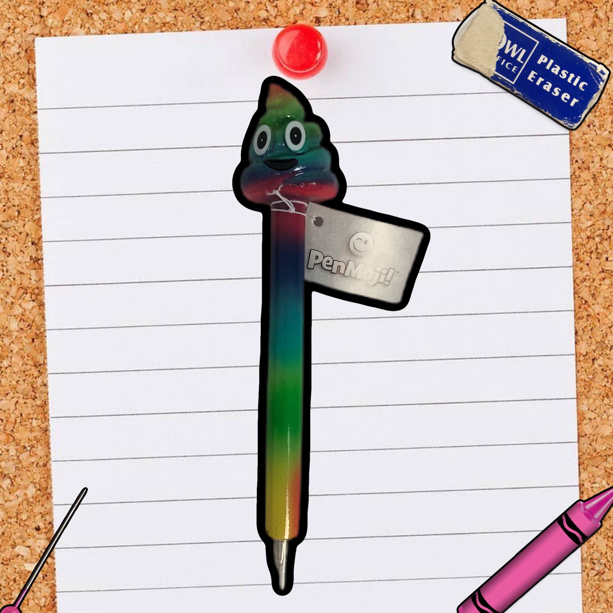 Poop Emoji Pens Rainbow Set Novelty Funny Kids Joke / | Etsy