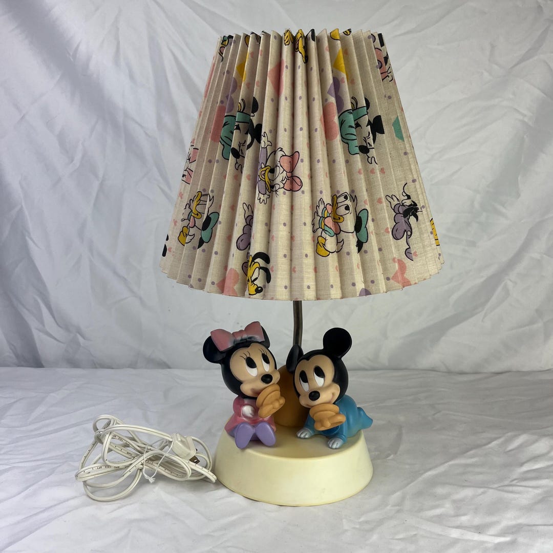 Vintage 1984 Mickey Mouse Lamp - Kids Room Night Light Disney 1980s 80s ...