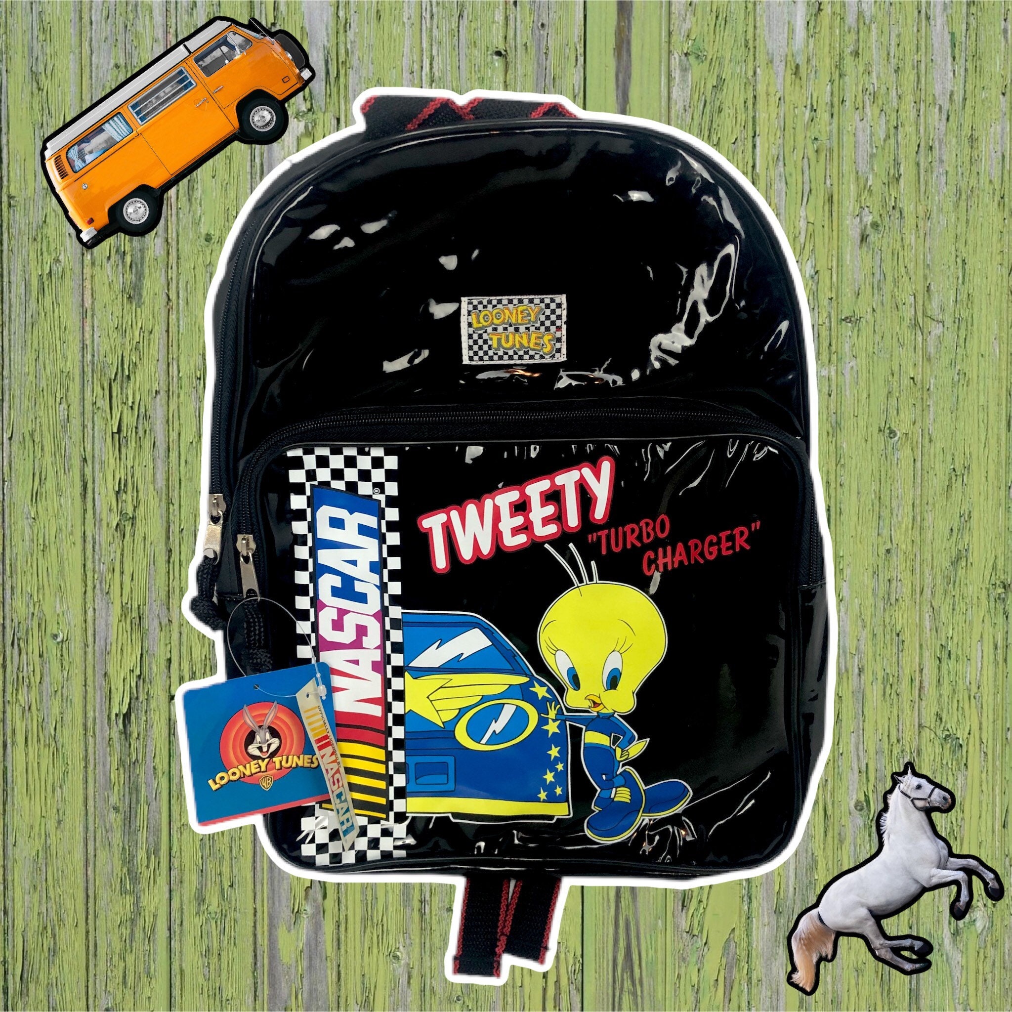 2000s Black Looney Tunes Tweety Bird Backpack / Plastic Vinyl | Etsy