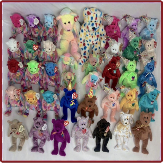 Birthday Beanie Babies / Birthstone Baby Bundle Lot / 80s | Etsy