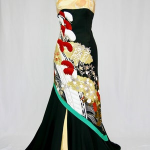 Kimono Dress, Japanese Dress, Formal Dress Using Kimono(tomesode) and ...