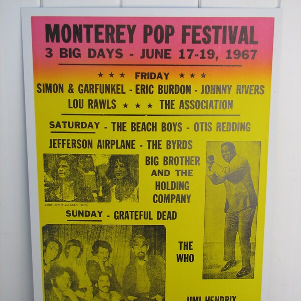 Reproduction Concert Poster Vintage - Etsy