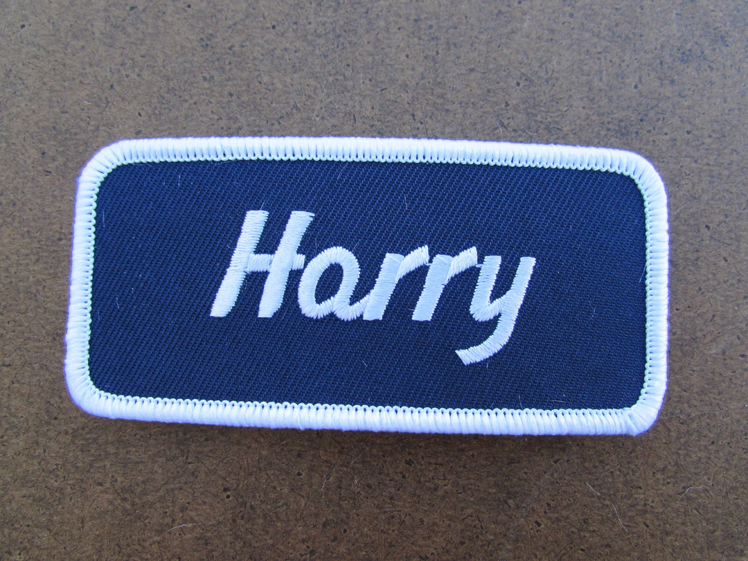 Name Harry Patch Sewn Uniform Personal Patch EMBROIDERED - Etsy