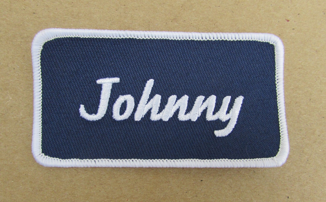 Name Johnny Patch Sewn uniform personal patch EMBROIDERED - Etsy España