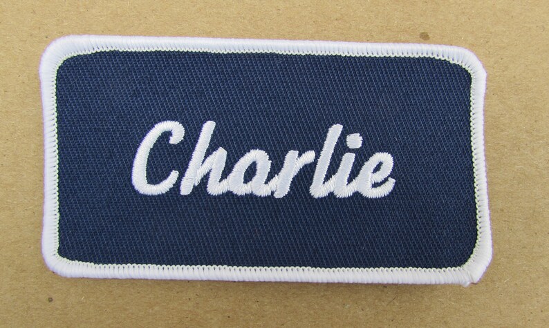 Name Charlie Patch Sewn Uniform Personal Patch EMBROIDERED - Etsy