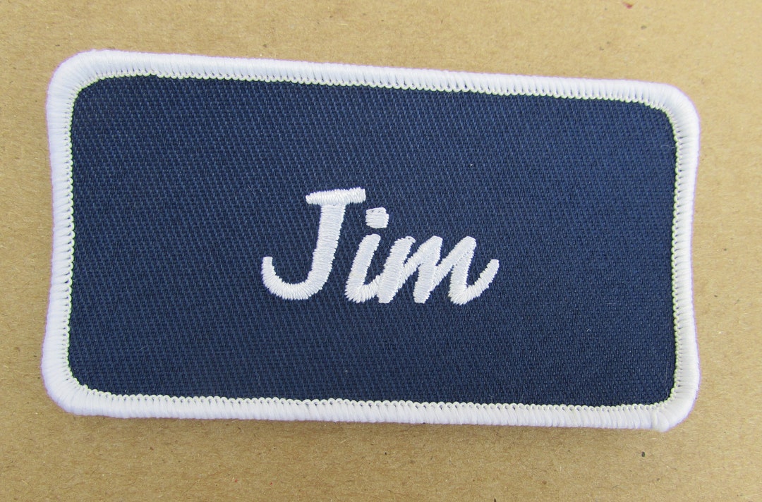 Name Jim Patch Sewn Uniform Personal Patch EMBROIDERED - Etsy