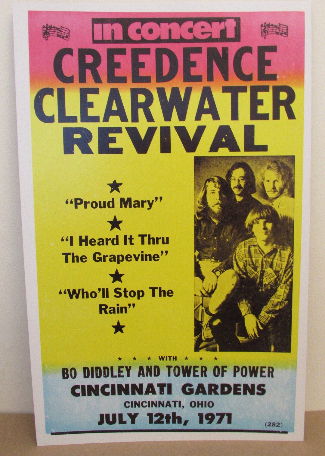Creedence Clearwater CCR Poster, 1971, Cincy 14x22 - Etsy