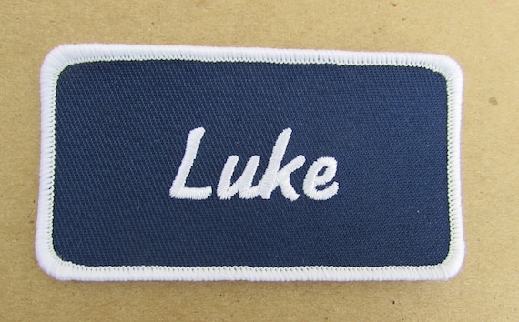 Name Luke Patch Sewn Uniform Personal Patch EMBROIDERED | Etsy