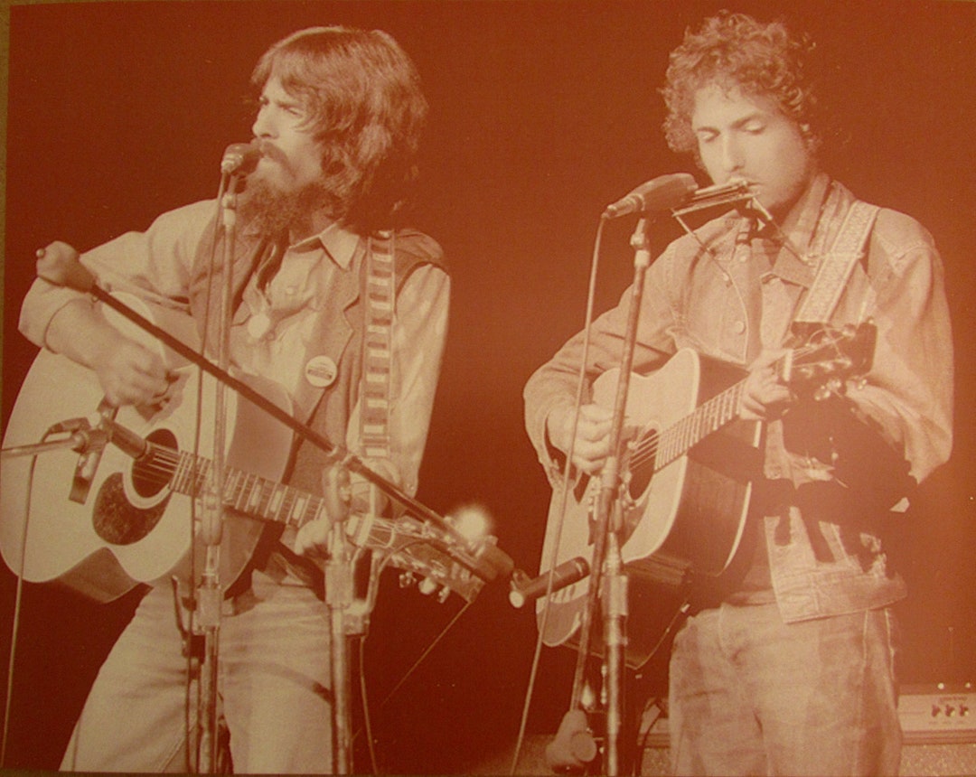 Bob Dylan George Harrison Sepia Poster Greenwich Village 11 X 14 Sepia ...
