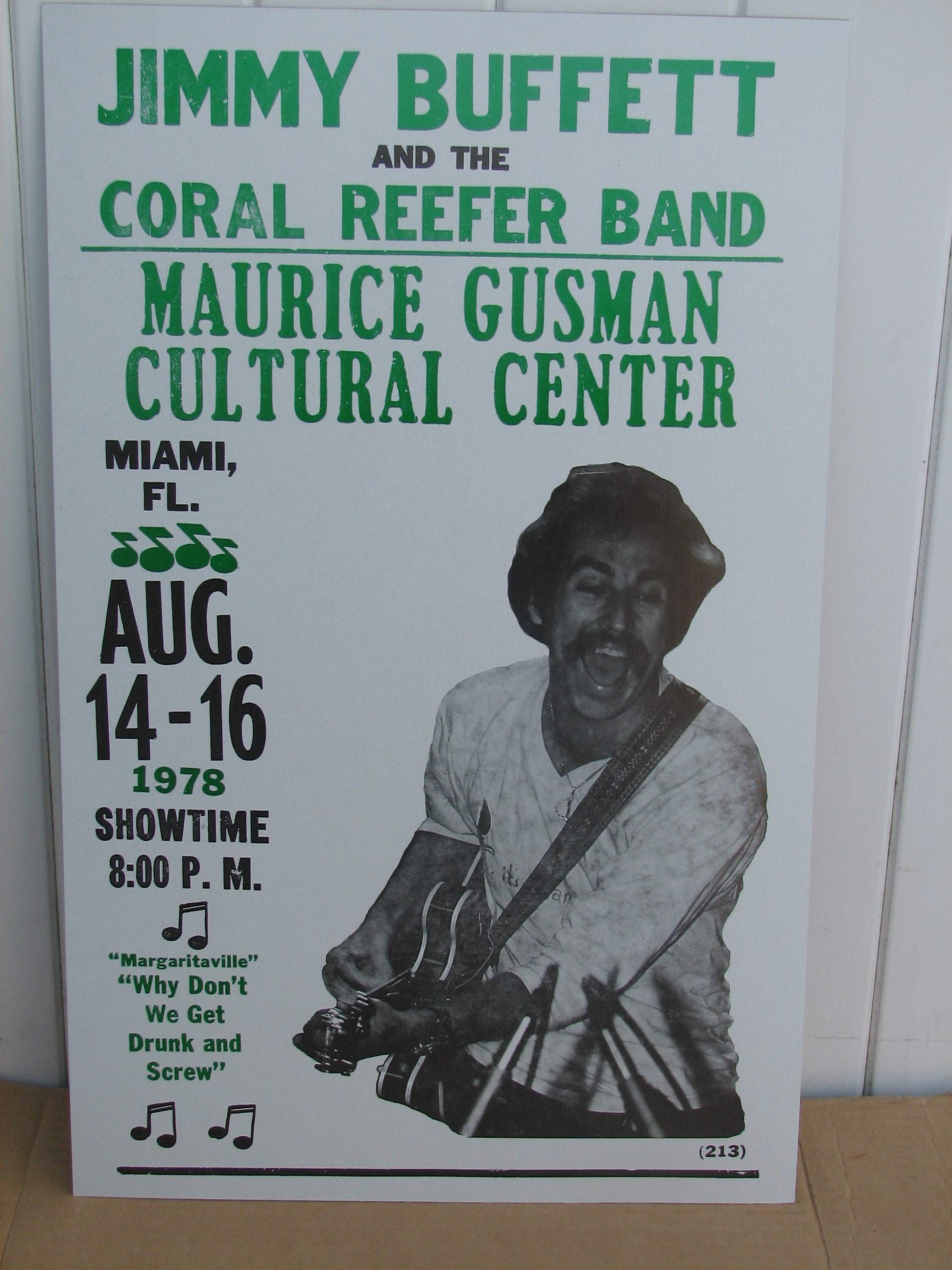 Vintage Jimmy Buffett Concert Poster, 1978, Miami, FL - Etsy.de