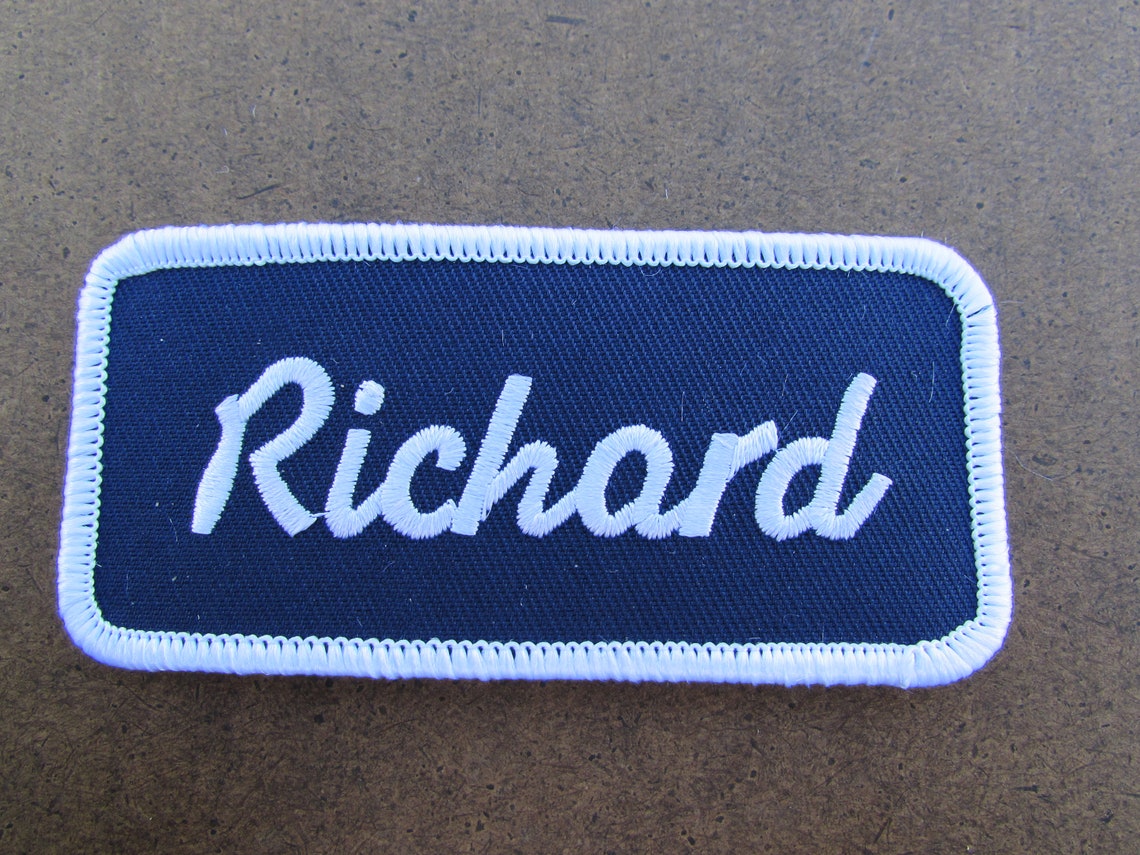 Name Richard Patch Sewn Uniform Personal Patch EMBROIDERED - Etsy