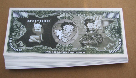 10 Betty Boop Million Dollar Bills NOVELTY MILLION Money Memorabilia ...