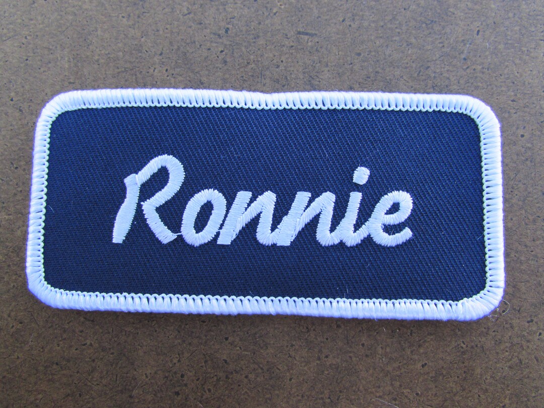 Name Ronnie Patch Sewn Uniform Personal Patch EMBROIDERED - Etsy