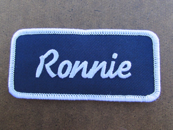 Name Ronnie Patch Sewn Uniform Personal Patch EMBROIDERED - Etsy