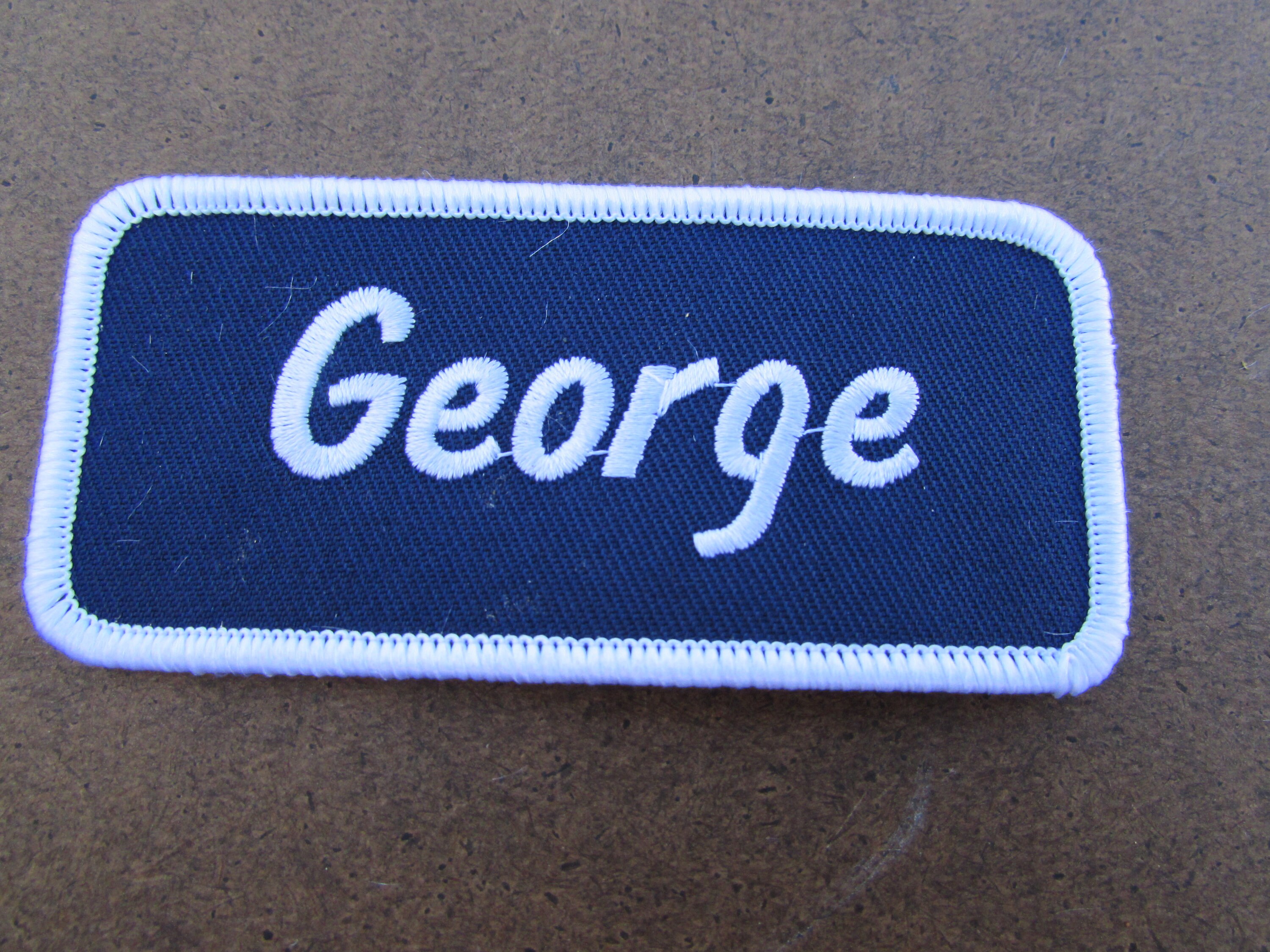Name George Patch Sewn Uniform Personal Patch EMBROIDERED - Etsy