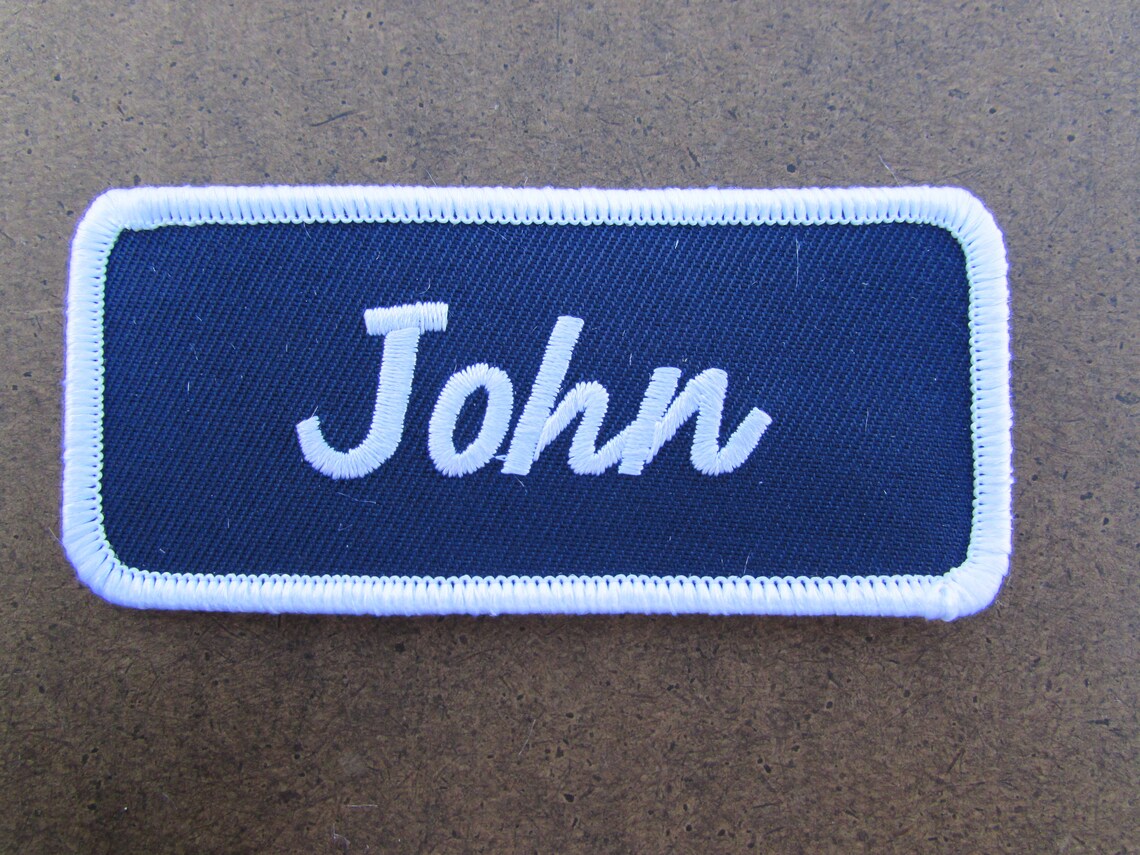 Name John Patch Sewn Uniform Personal Patch EMBROIDERED - Etsy UK