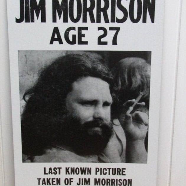Doors Jim Morrison Last Known Photo Poster Age 27 Premium Matte ...
