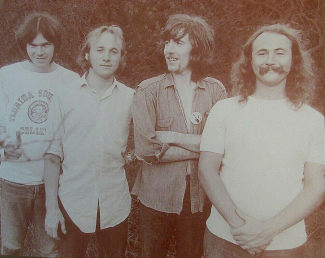 Vintage CSNY Poster Sepia 11 X 14 Crosby Still Nash & Young - Etsy