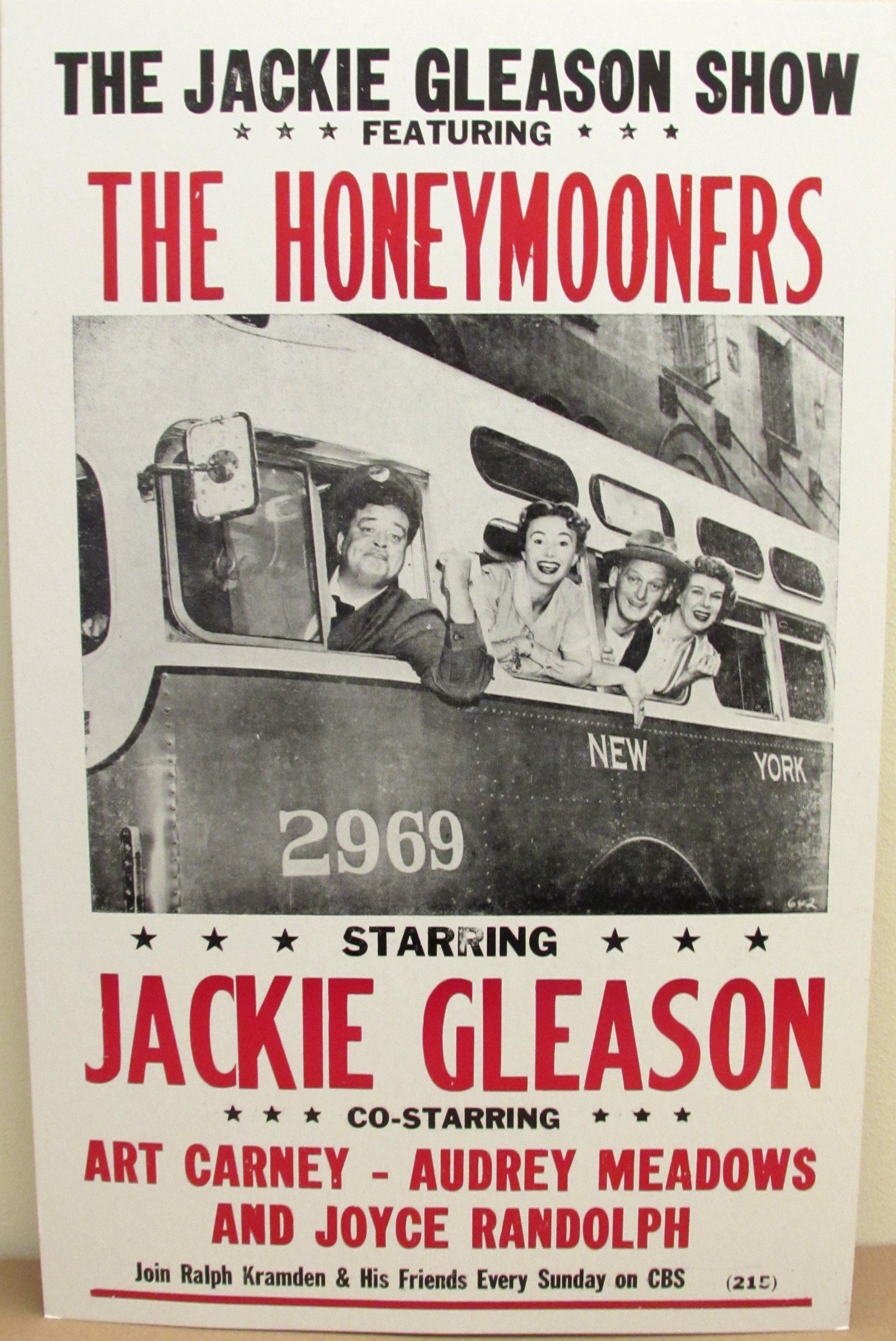 Vintage Honeymooners TV Poster, Jackie Gleason Bus Premium Matte ...