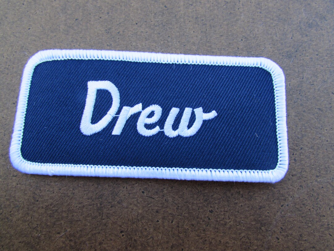 Name Drew Patch Sewn Uniform Personal Patch EMBROIDERED - Etsy