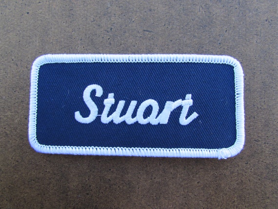 Name Stuart Patch Sewn Uniform Personal Patch EMBROIDERED - Etsy