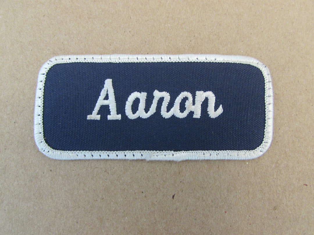 Name Aaron Patch Sewn Uniform Personal Patch EMBROIDERED - Etsy