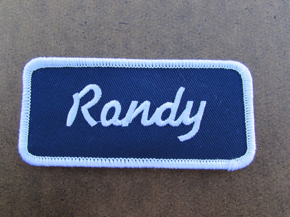 Name Randy Patch Sewn Uniform Personal Patch EMBROIDERED - Etsy