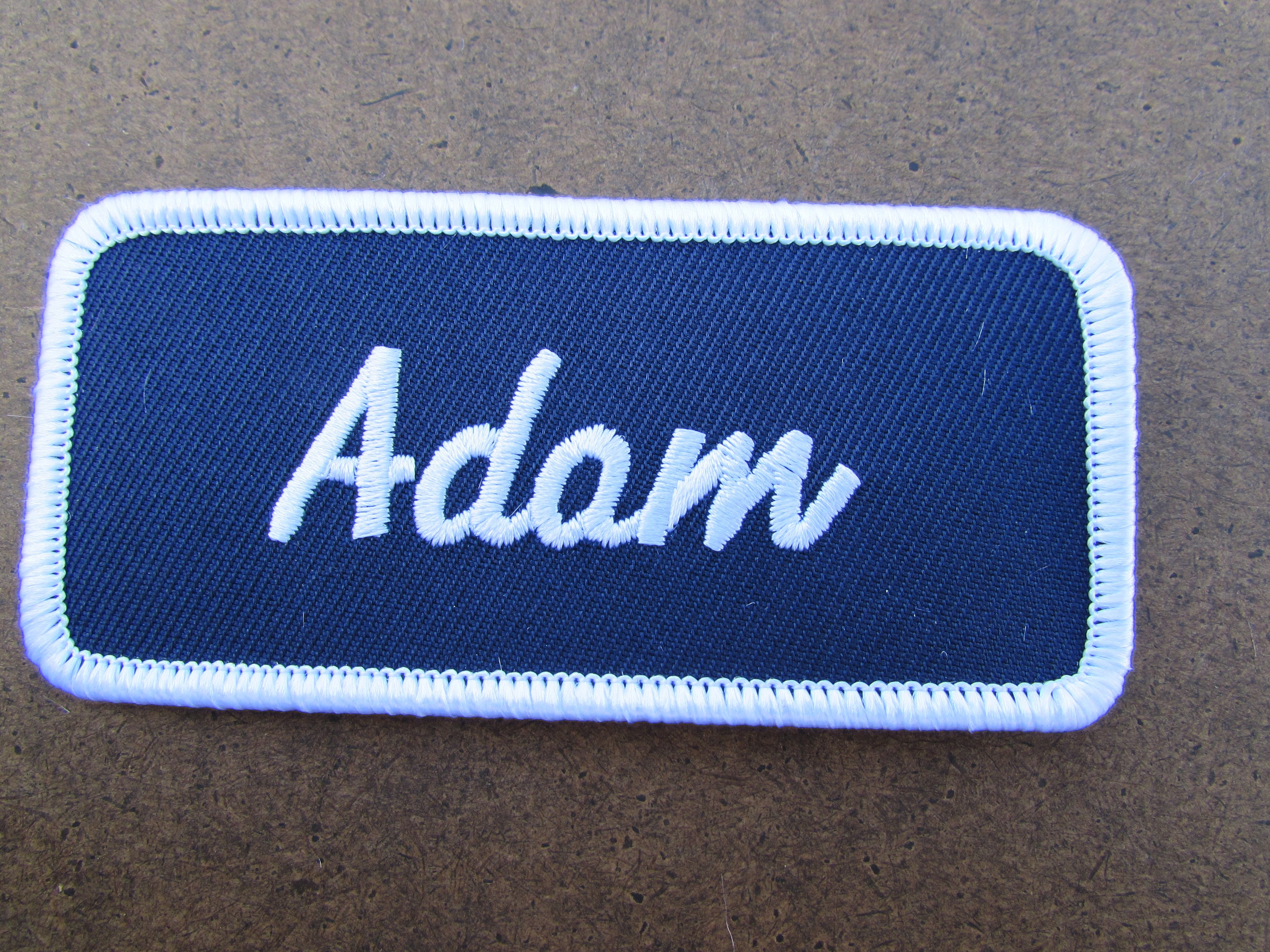 Name Adam Patch Sewn Uniform Personal Patch EMBROIDERED - Etsy UK