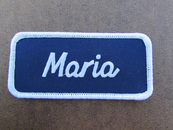 Name Maria Patch Sewn Uniform Personal Patch EMBROIDERED - Etsy