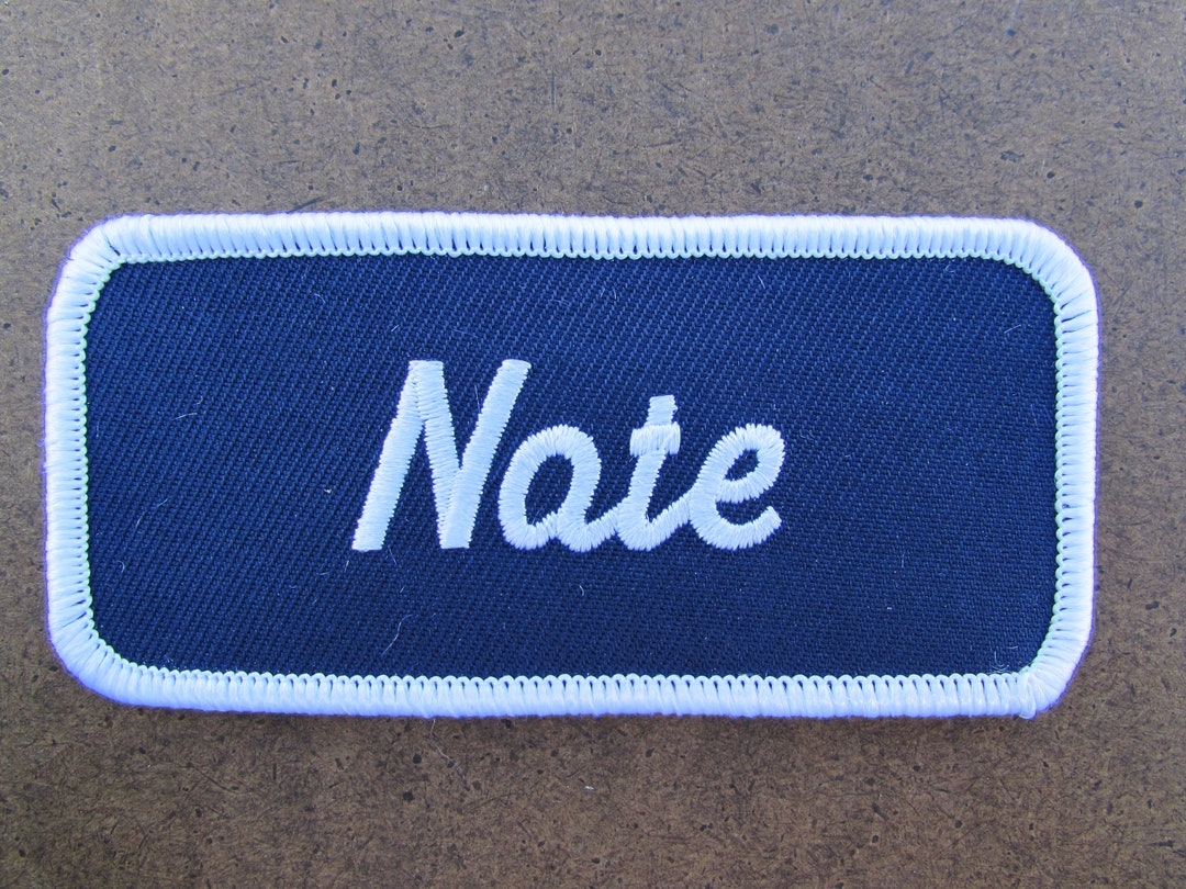 Name Nate Patch Sewn Uniform Personal Patch EMBROIDERED - Etsy