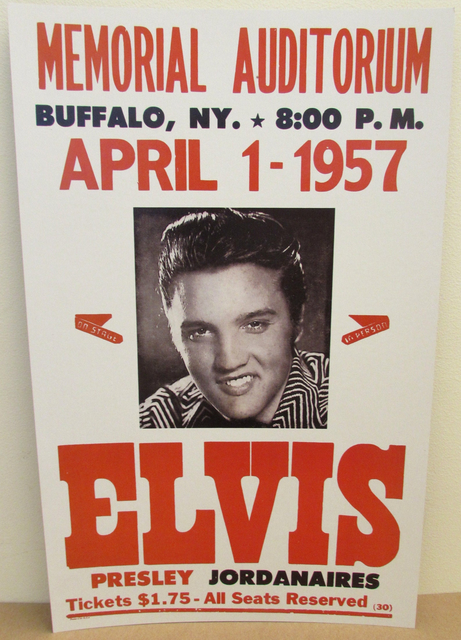 Vintage Elvis Concert Poster 1957, Buffalo, NY 14x22 - Etsy