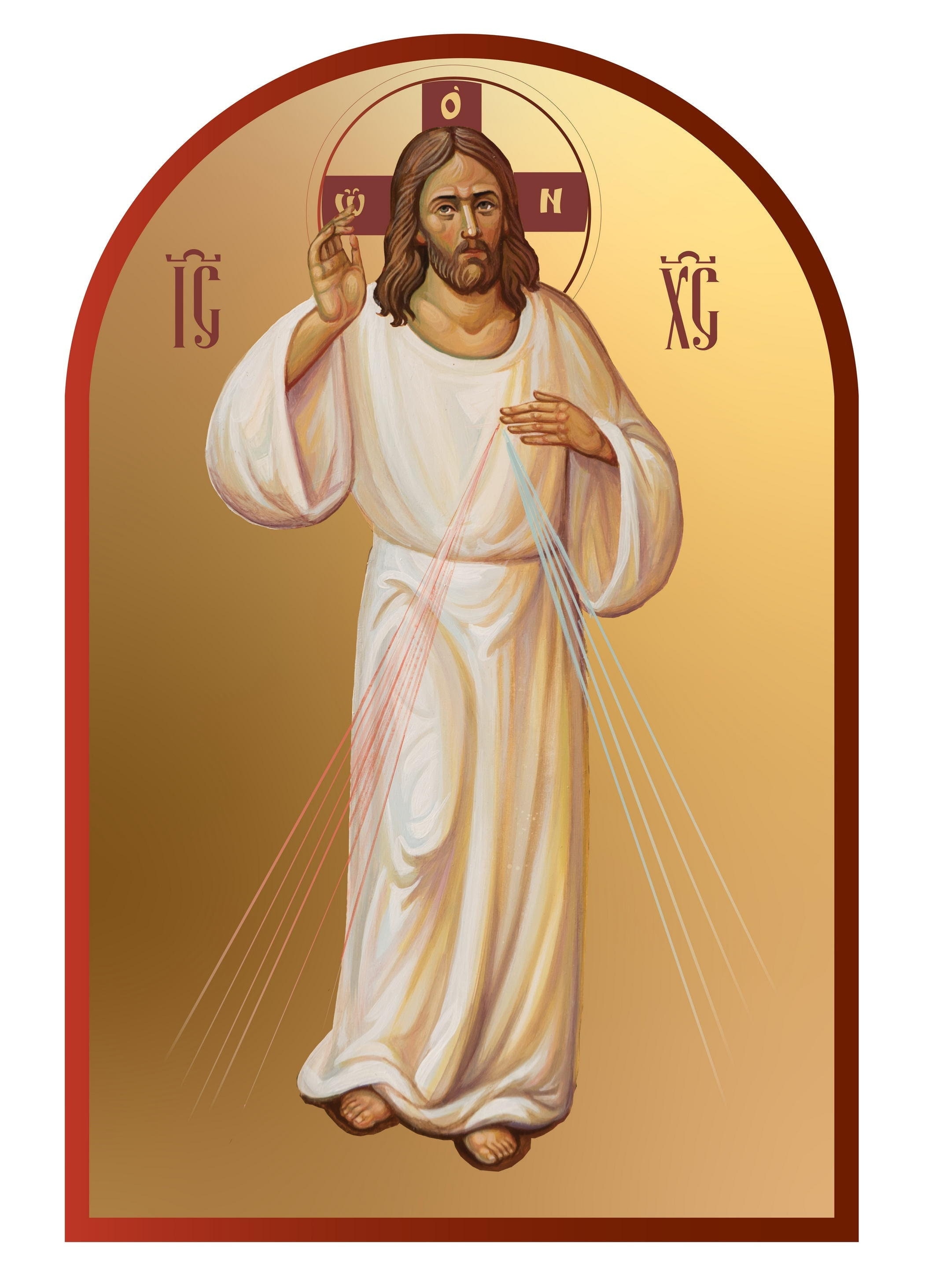 Icon of God, Jesus Christ, Our Lord, Byzantine Handmade Icon, Catholic ...