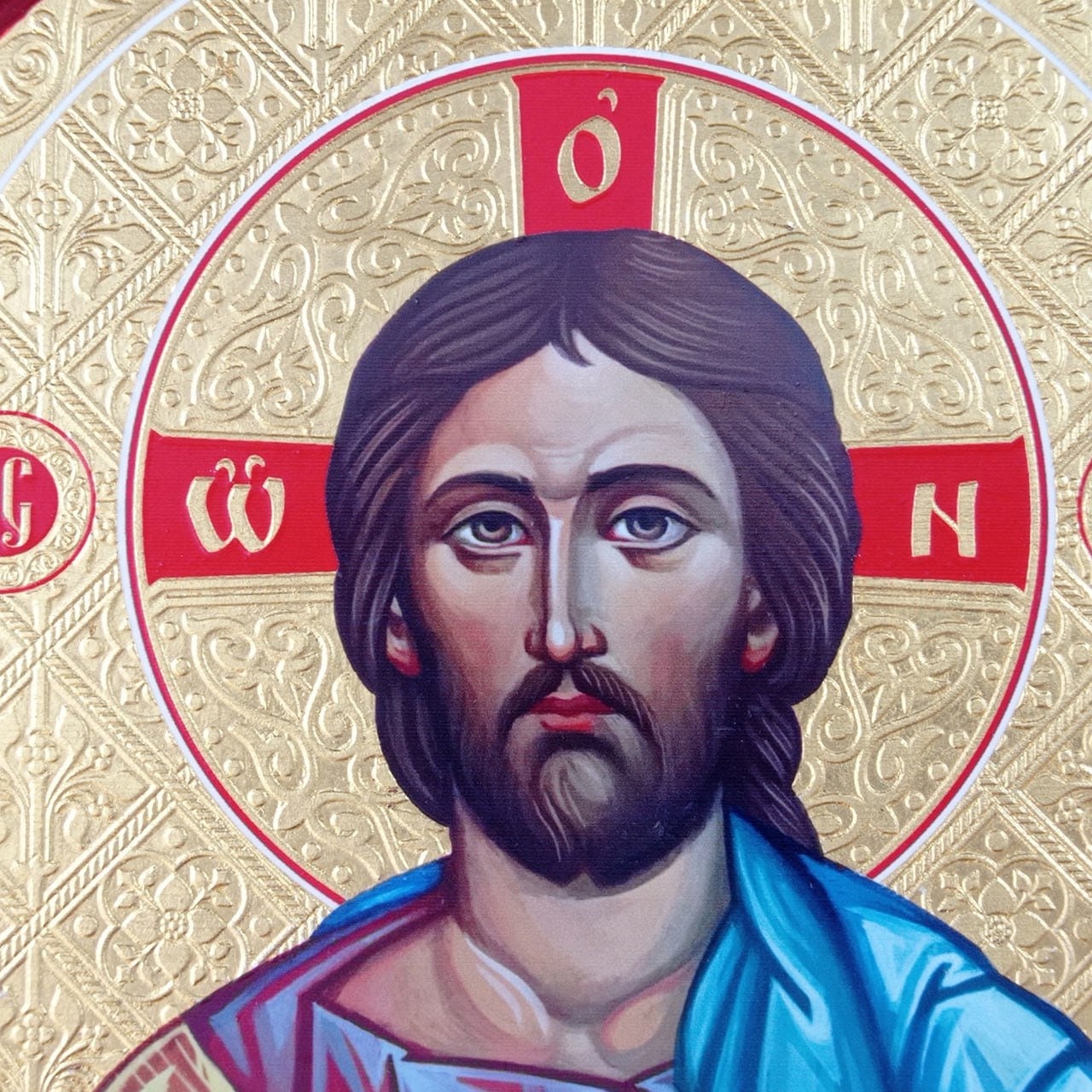 Byzantine Handmade Christ Pantocrator Icon: Greek Orthodox Gift for ...