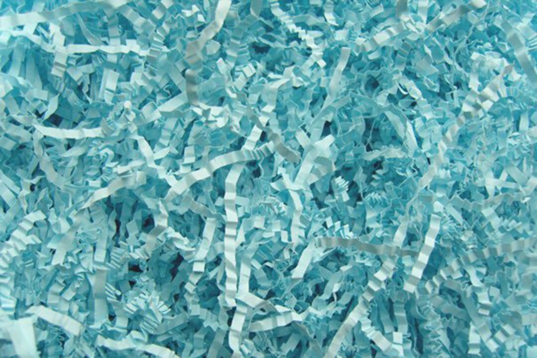 Light Blue Crinkle Cut Shred, Crinkle Paper Shred, Gift, Paper Shred ...