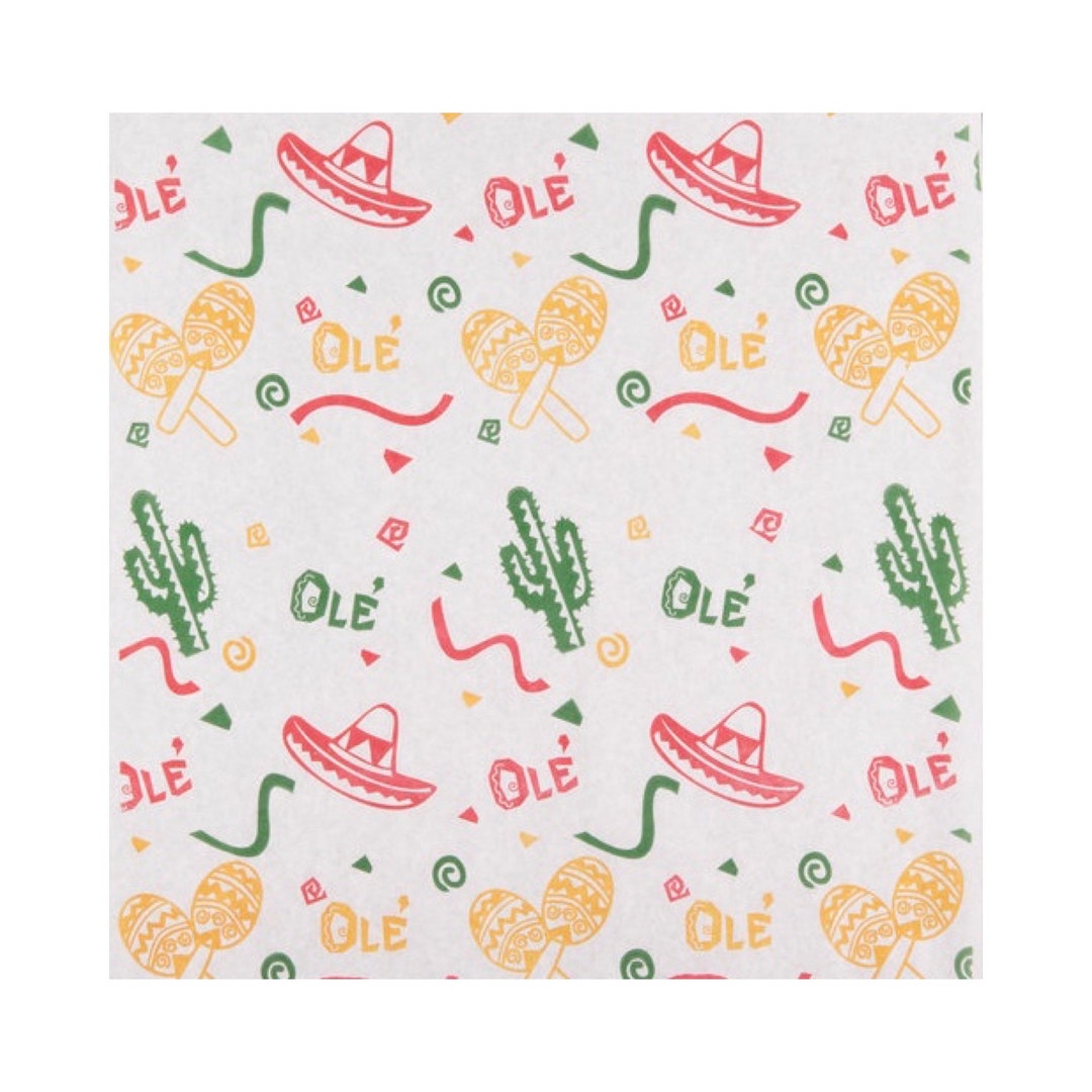 Mexican Fiesta Deli Paper - Perfect for Wrapping Sandwiches, Tacos, and ...