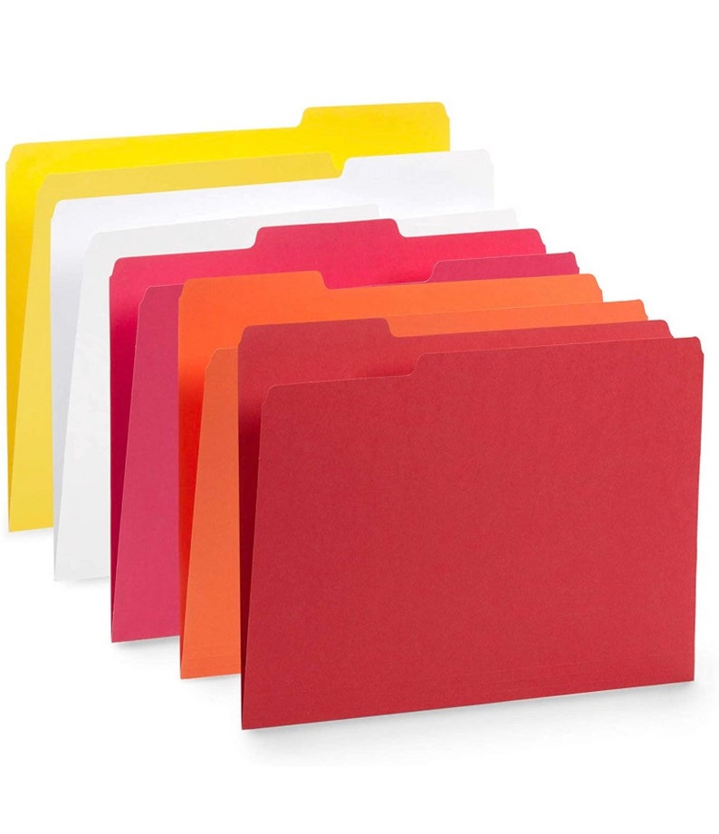 25CT Color Standard File Folder Kraft File Folder | Etsy