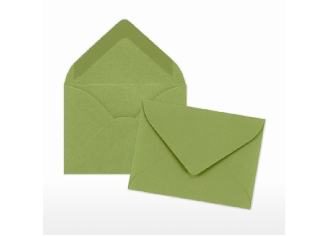 Olive Green Mini Envelopes,mini Envelopes,gift Card Envelopes,gift Tags ...