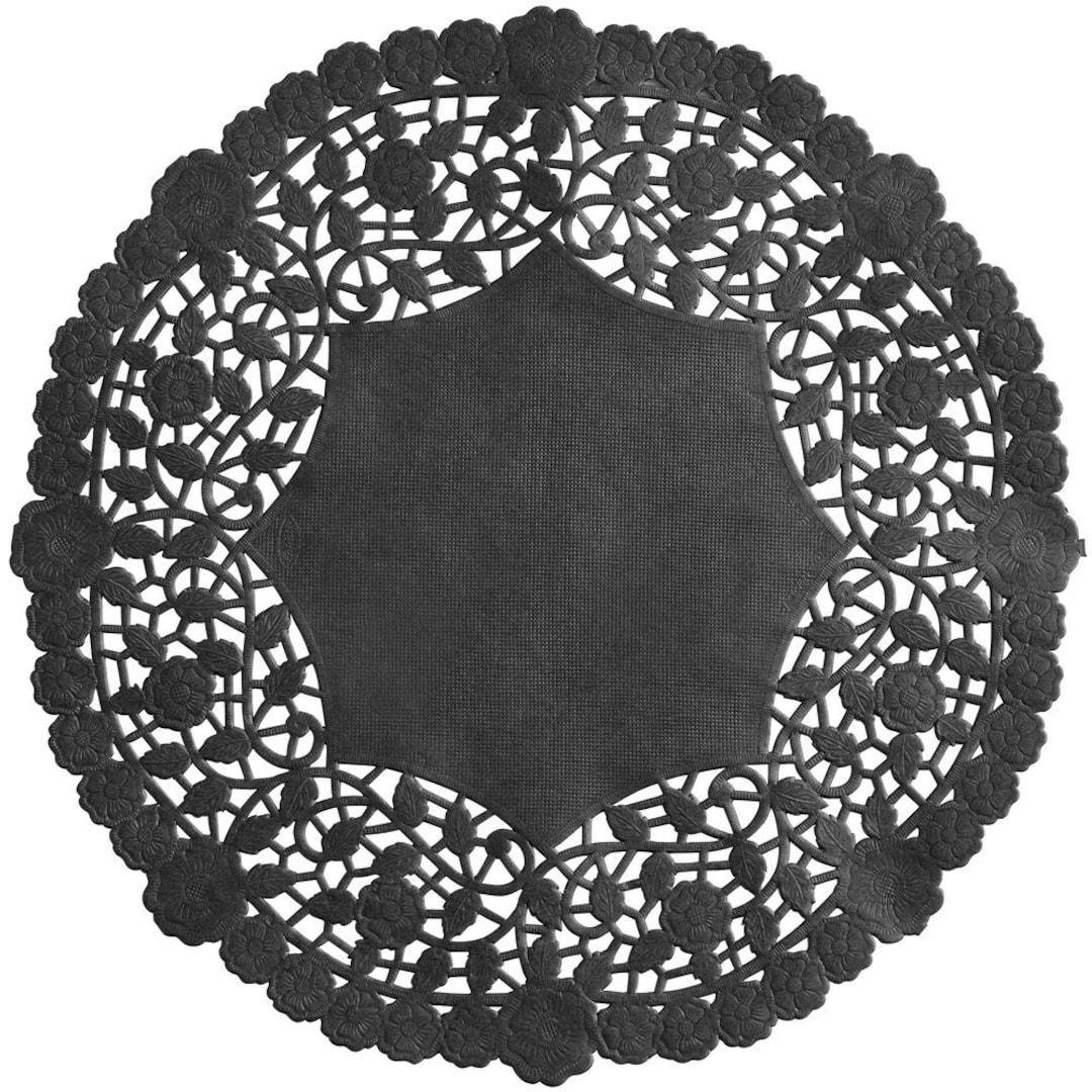 Black Lace Paper Doilies: 8”/10” - 50 Count - Etsy