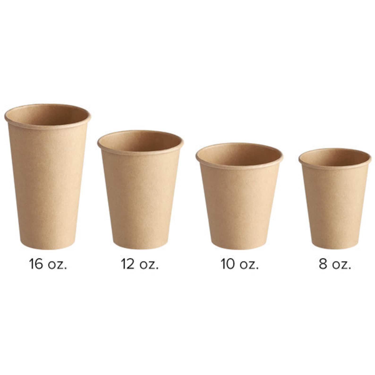 Kraft Paper Hot Cups: Poly-coated Disposable Coffee Cups - Made in USA ...